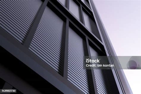 Gedung Kantor View Up Desain Rumah Modern Struktur Arsitektur3d Render Foto Stok Unduh Gambar