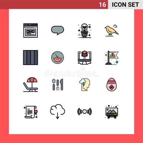 16 Universal Flat Color Filled Lines Set For Web And Mobile Applications Grid Small Green