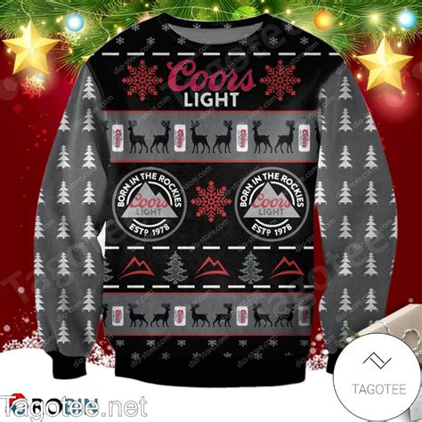 Coors Light Beer Logo Xmas Ugly Christmas Sweater Tagotee