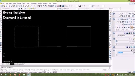 How to use Move Command in Auto cad l Auto cad Basic l Created By Malkaण Bros team English