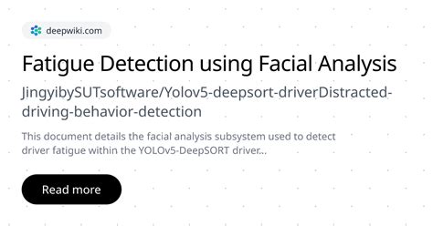 Fatigue Detection Using Facial Analysis Jingyibysutsoftwareyolov5