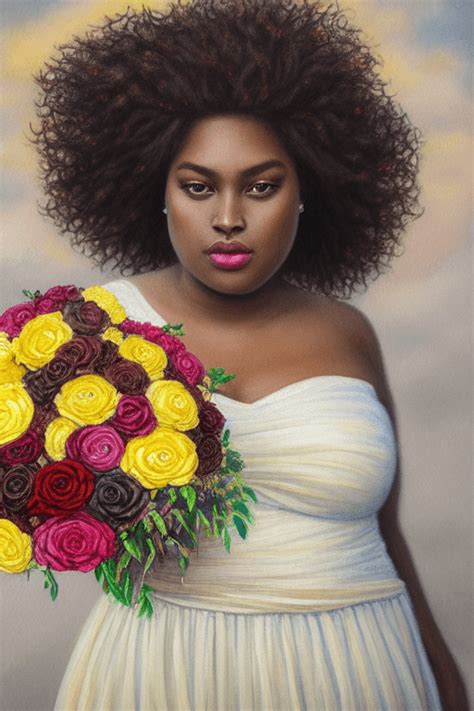 Impressionism Highly Realistic Plus Size Natural Hair Dark Skin African