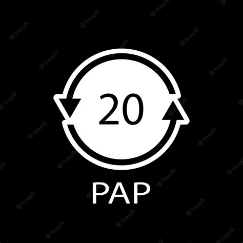 Símbolo De Reciclaje De Papel Pap 20 Ilustración Vectorial Vector Premium