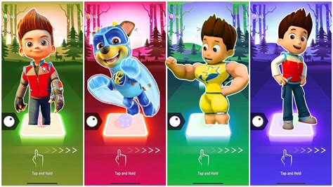 Paw Patrol Team Rider Skye Rubble Marchall Tiles Hop Edm Rush