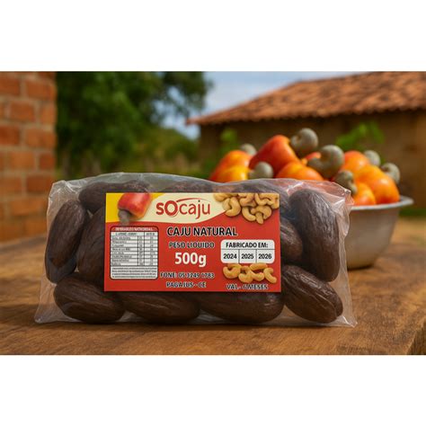 Kit 2x Caju Passa 500g Total 1kg Caju Natural Sem Adição De Açúcar Promocional Shopee Brasil