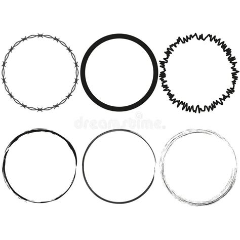 Set Of Grunge Circles Vector Illustration Eps 10 Stock Vector
