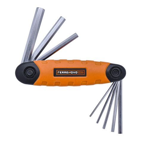 Llave Hexagonal Plegable 8 Piezas Ferrenovo Fn 23088