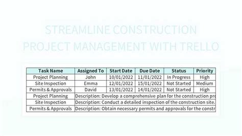 Streamline Construction Project Management With Trello Excel Template
