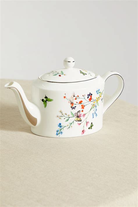 Nimerology Isabelle S Garden Party Bone China Teapot White ShopStyle