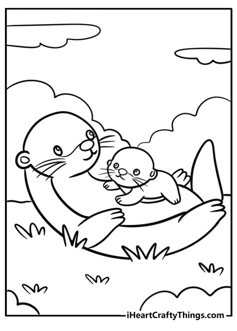 25 Otter Coloring Pages Printable Free Pdf
