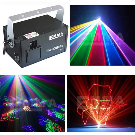 W MW RGB Laser Light DMX Stage Lighting ILDA Kpps Laser Show Full Color In Stage Lighting