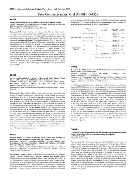 Pdf Different Impact Of Anemia In Chronic Heart Failure With