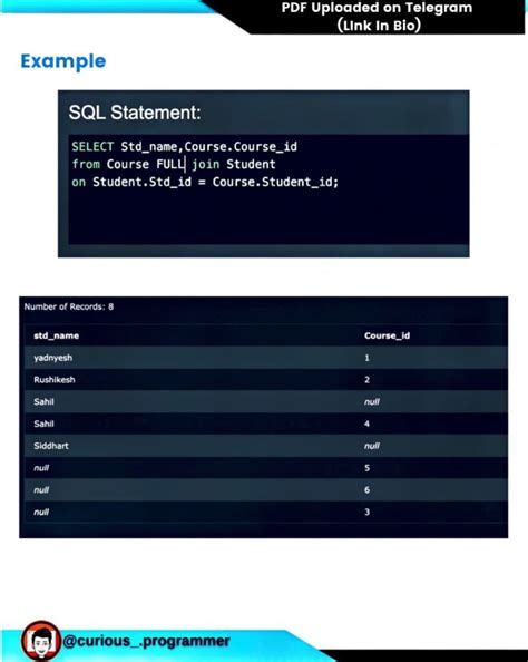 Sql Joins Short Notes Pdf Connect4tects