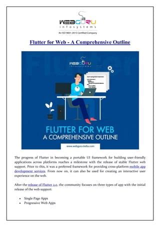 Flutter For Web A Comprehensive Outline Pdf Web Design And HTML Internet