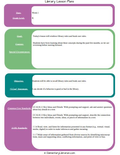 11 Librarian Lesson Plan Templates In Pdf Doc