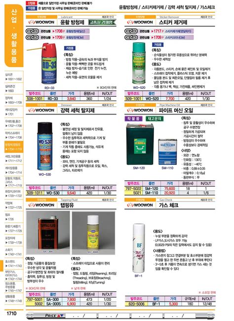 우원양행woowon 파이프머신 오일