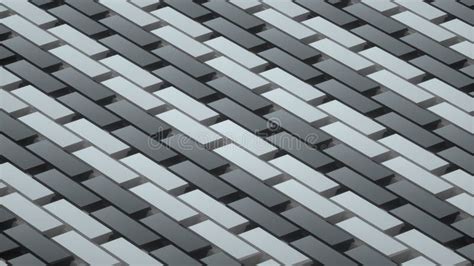 Abstract Image Of A Rhythmic Pattern Of Gray Rectangles At An Angle D Image Stock Illustration