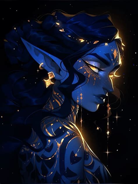 Astral Elf Dnd Character Portrait In 2024 Elf Art Dnd Characters