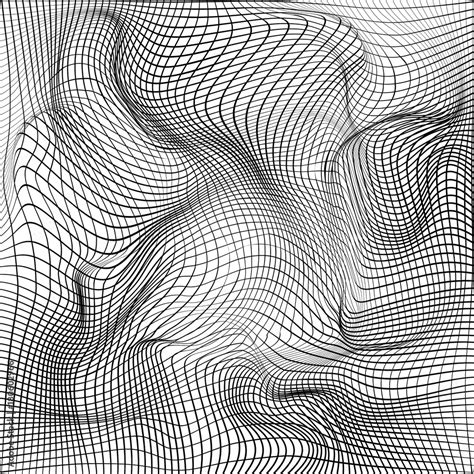 Distorted Wave Monochrome Texture Abstract Dynamical Rippled Surface