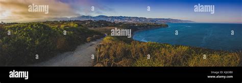 Colorful Panoramic View Of Southern California Coast From Point Dume