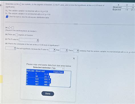 Solved Determine a the χ test statistic b the Chegg com