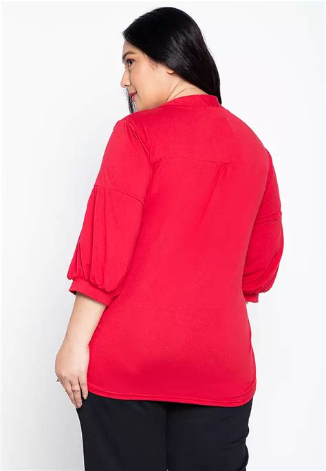 Buy Maxine Plus Size Bow Tie Blouse 2025 Online Zalora Philippines