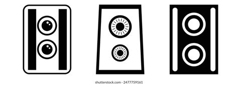 Music Speaker Icon Loud Woofer Box Stock Vector Royalty Free 2477759161 Shutterstock