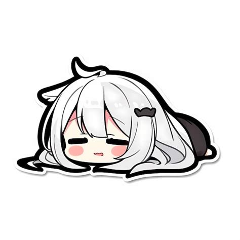 Premium Ai Image Minimal Japanese Kawaii Sleepy Lazy Girl Chibi Anime