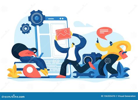 Mobile Application Development Concept Vector Illustration Stock Vector Illustration Of