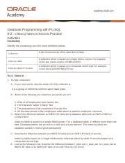 PLSQL Practice Docx Database Programming With PL SQL Indexing Tables Of Records