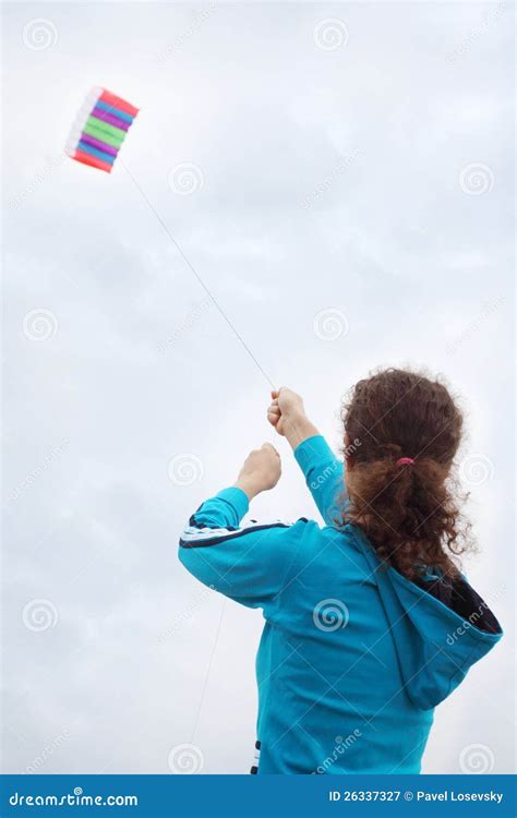 Back Of Woman Which Stands On Cruise Liner Deck Stock Image Image Of