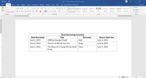 how to create a table in ms word officebeginner