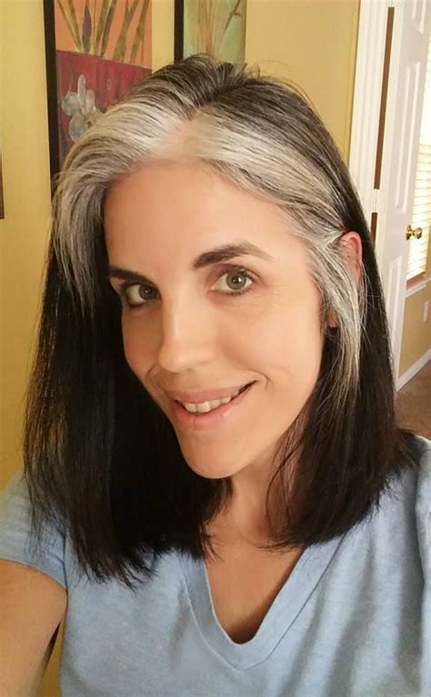 Month 9 Of My Transition To Gray I Parted It On The Right Today Instead Of The Left Which Is