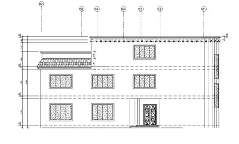 Residence House Front Elevation Design Download Free Dwg File Cadbull