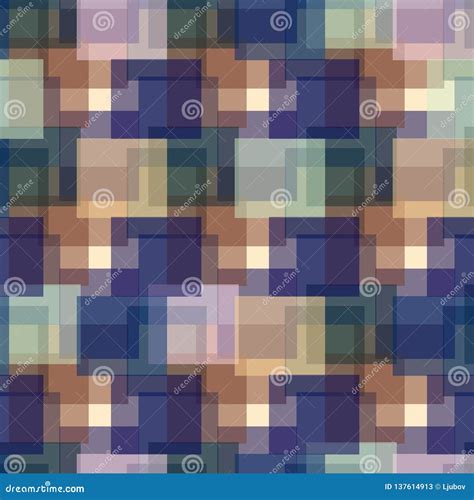 Multicolor Abstract Checkered Pattern In Vector Print For Fabric