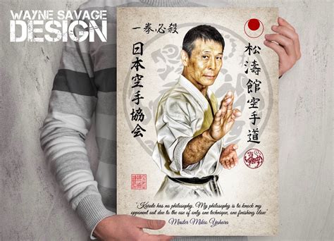 Shotokan Karate Poster Mikio Yahara Jka Dojo Scroll Print Etsy