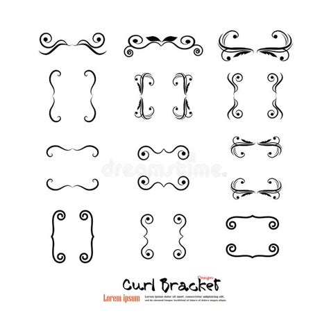 Curly Bracket Stock Illustrations 1 149 Curly Bracket Stock