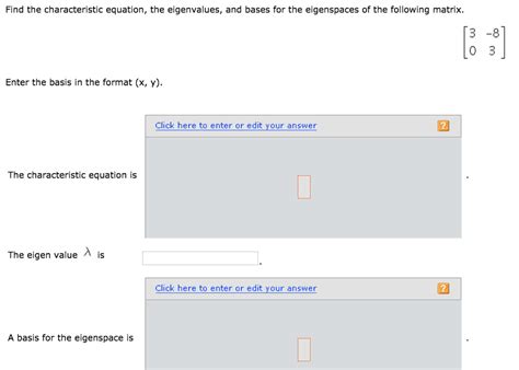 Solved Find The Characteristic Equation The Eigenvalues
