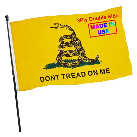 Topflags Dont Tread On Me Flag Double Side Snake Flag Made In Usa Don
