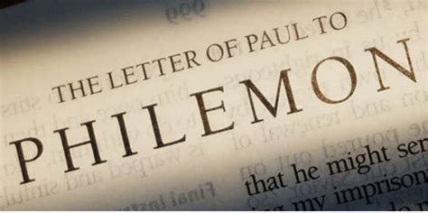 Philemon Unashamed Of Jesus