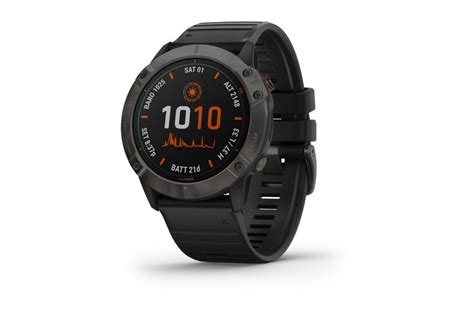 Часы Garmin fenix 6X Pro Solar,Ti, Carbon Gray DLC w/Black Band, GPS ...