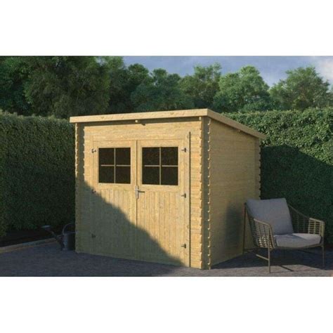 Abri De Jardin En Bois 5m2 250x2m TraitÉ Ep 28mm Couleur