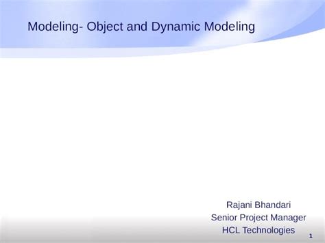 Pptx Modeling Object Dynamic And Functional Dokumentips