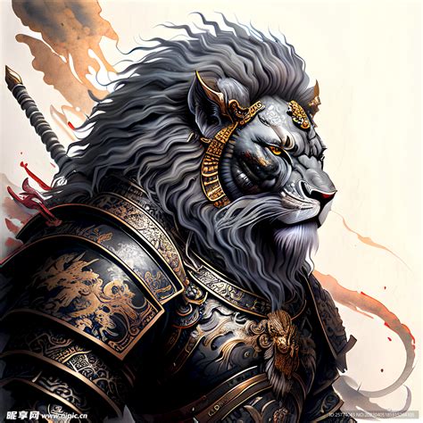 狮子插画设计图 绘画书法 文化艺术 设计图库 昵图网