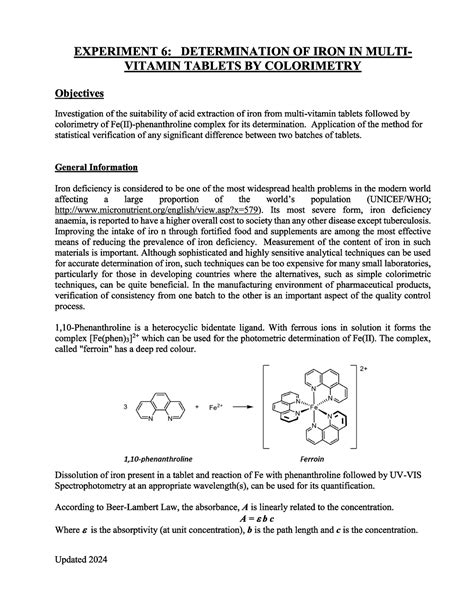 Lab 6 Procedure Chem Lab Manual For Lab 6 CHM2354 Studocu