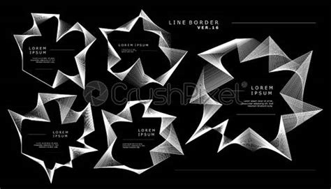 Hexagon Abstract Lines Border Design Vector Hexagonal Lines Abstract