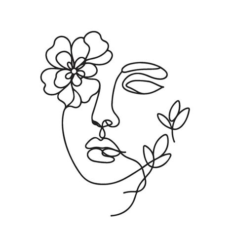 Minimalistic Face Line Art 35999753 Vector Art At Vecteezy