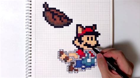 슈퍼마리오 나뭇잎 마리오 픽셀아트 그리기 How To Draw Super Mario Bro3 Mario Pixel Art