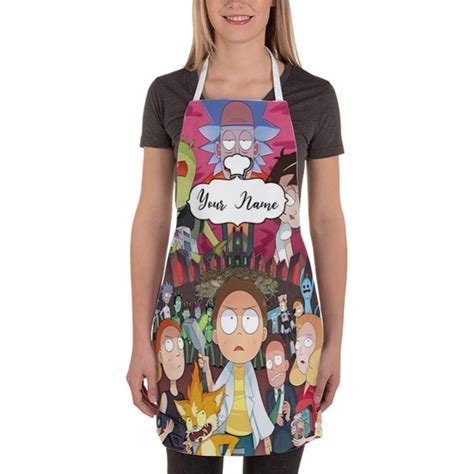 Pastele Best Rick And Morty City Custom Personalized Name Kitchen Apron