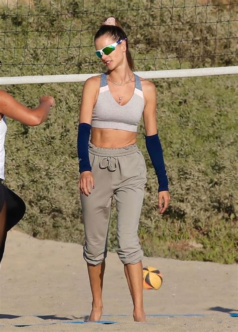 Alessandra Ambrosio Playing Beach Volleyball With Her Friends 1027